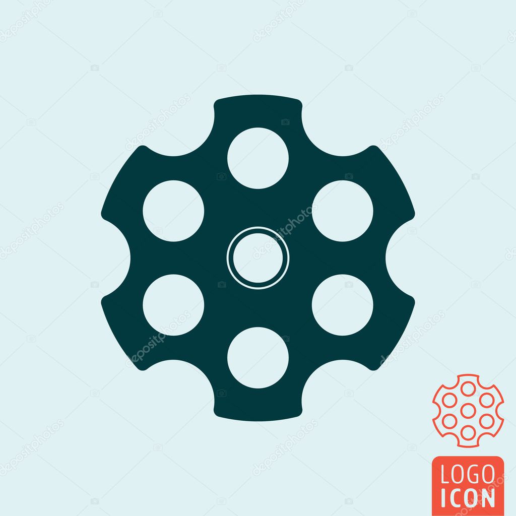 Revolver cylinder icon Stock Vector by ©bobevv 127099830