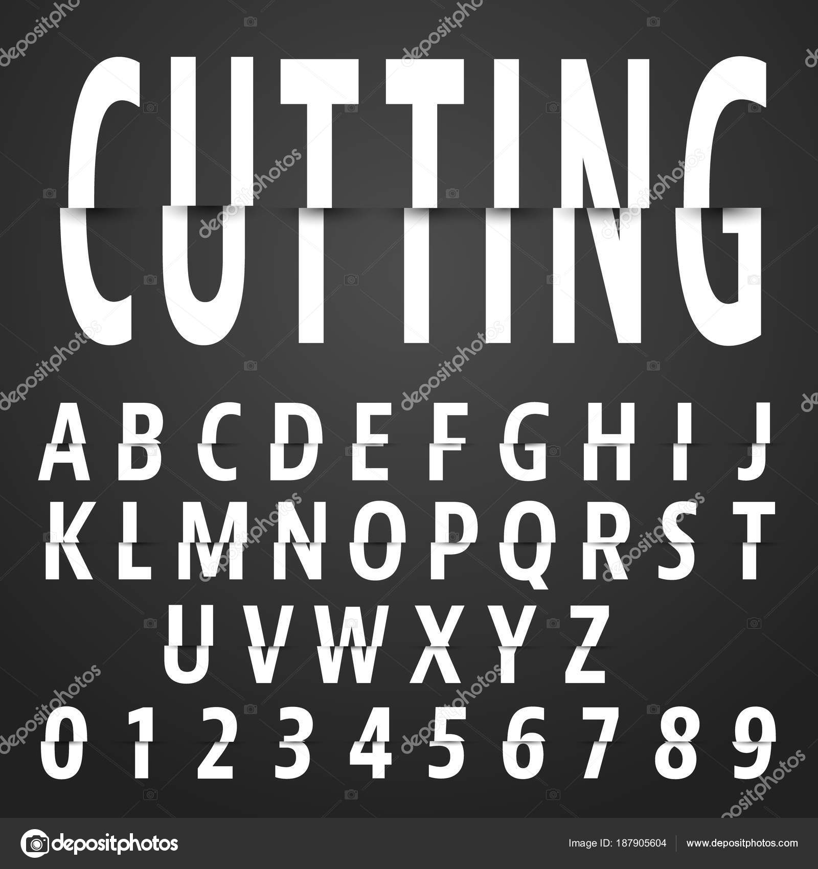 Alphabet font cutting design Stock Vector Image by ©bobevv #187905604
