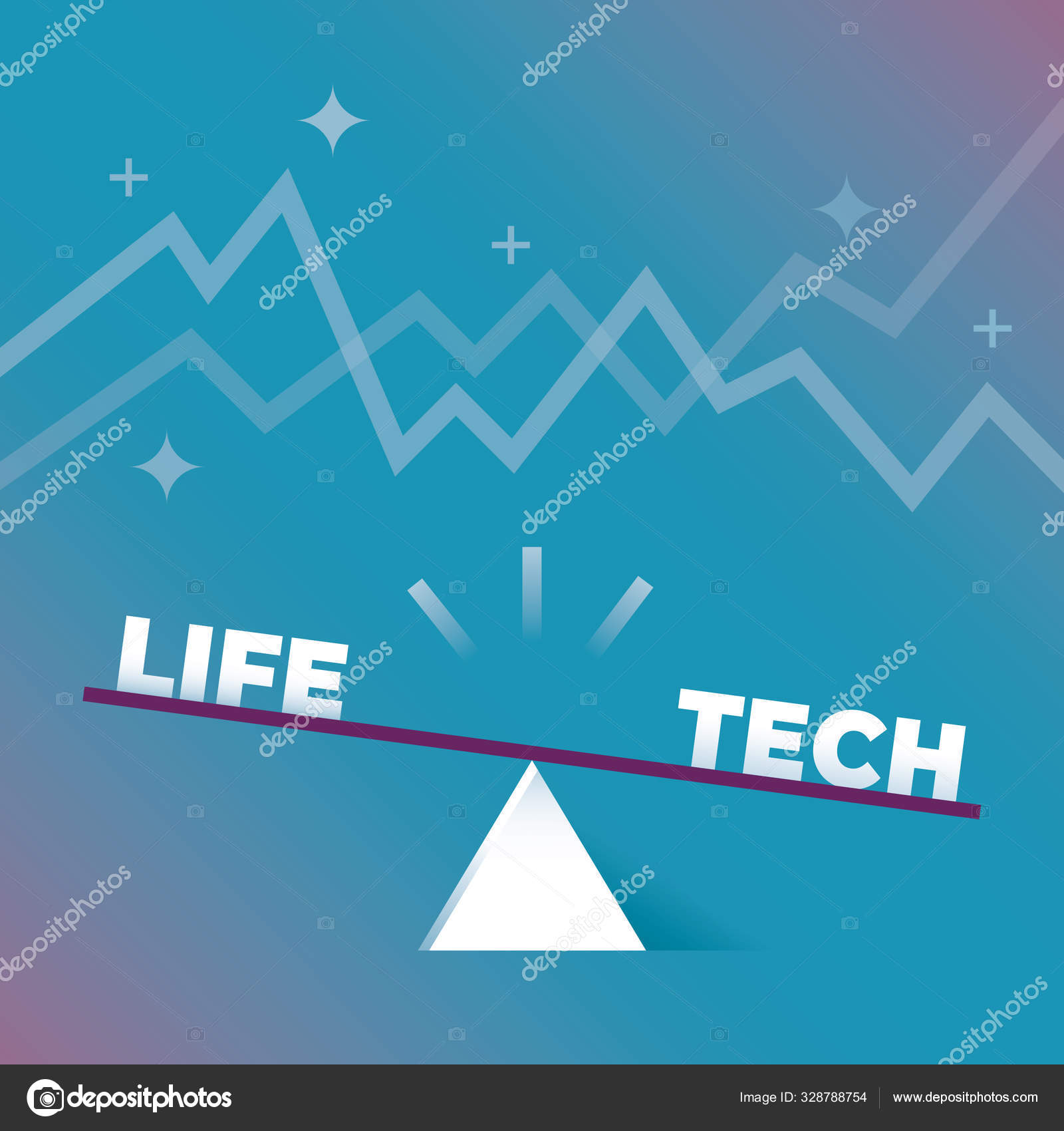 Balance Life Technology Concept Danger Modern Technologies Innovations ...