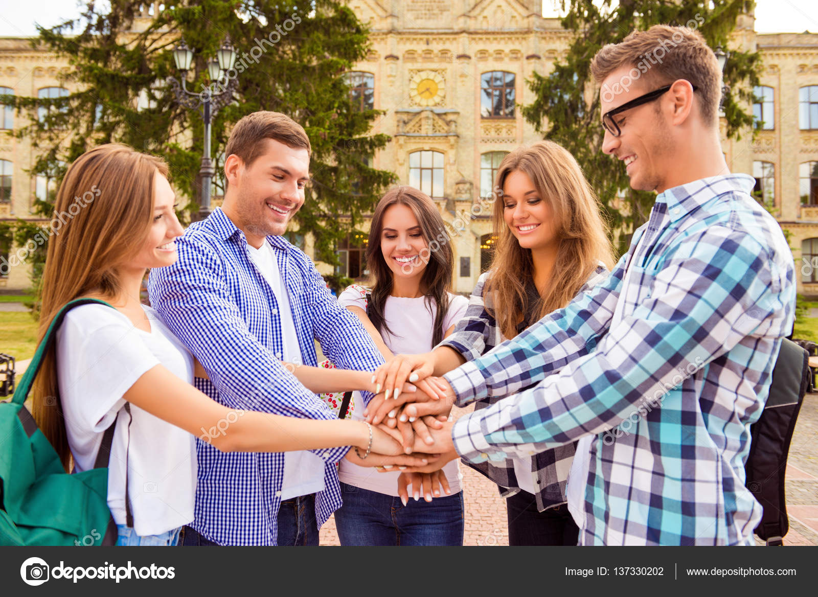 Five Friends Holding Hands