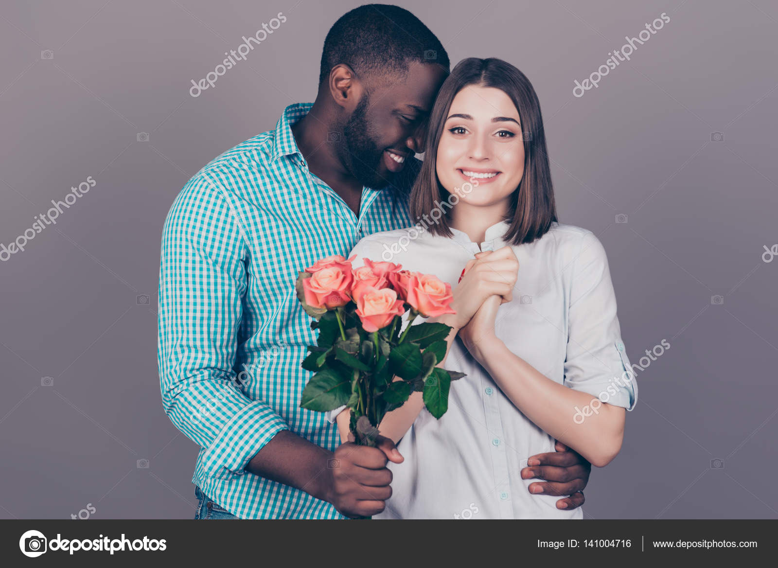 Two mixed race people at date. Beautiful caucasian girl and hand Stock ...