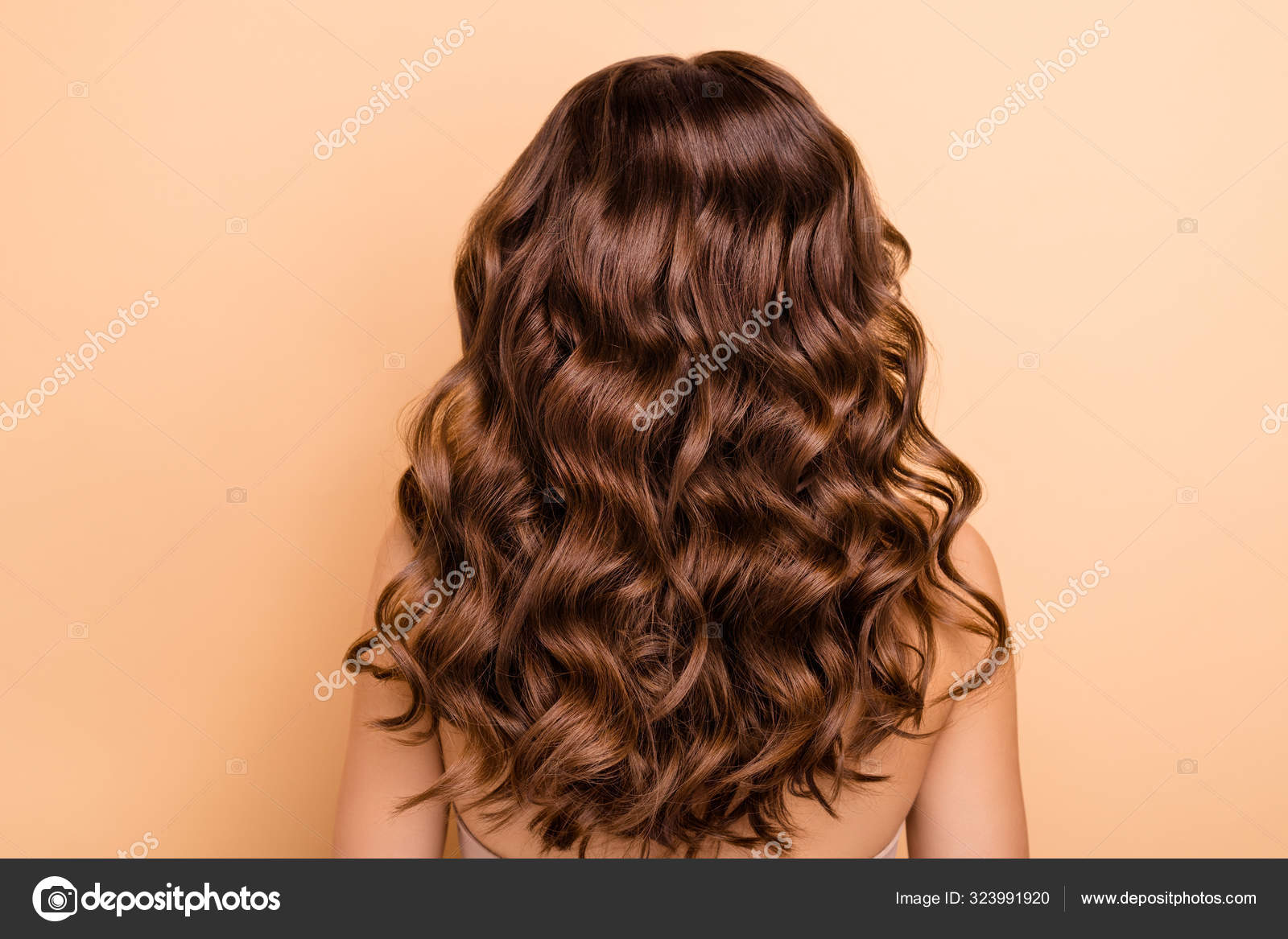 Back rear side photo of charming girl show perfect strong wellness ...