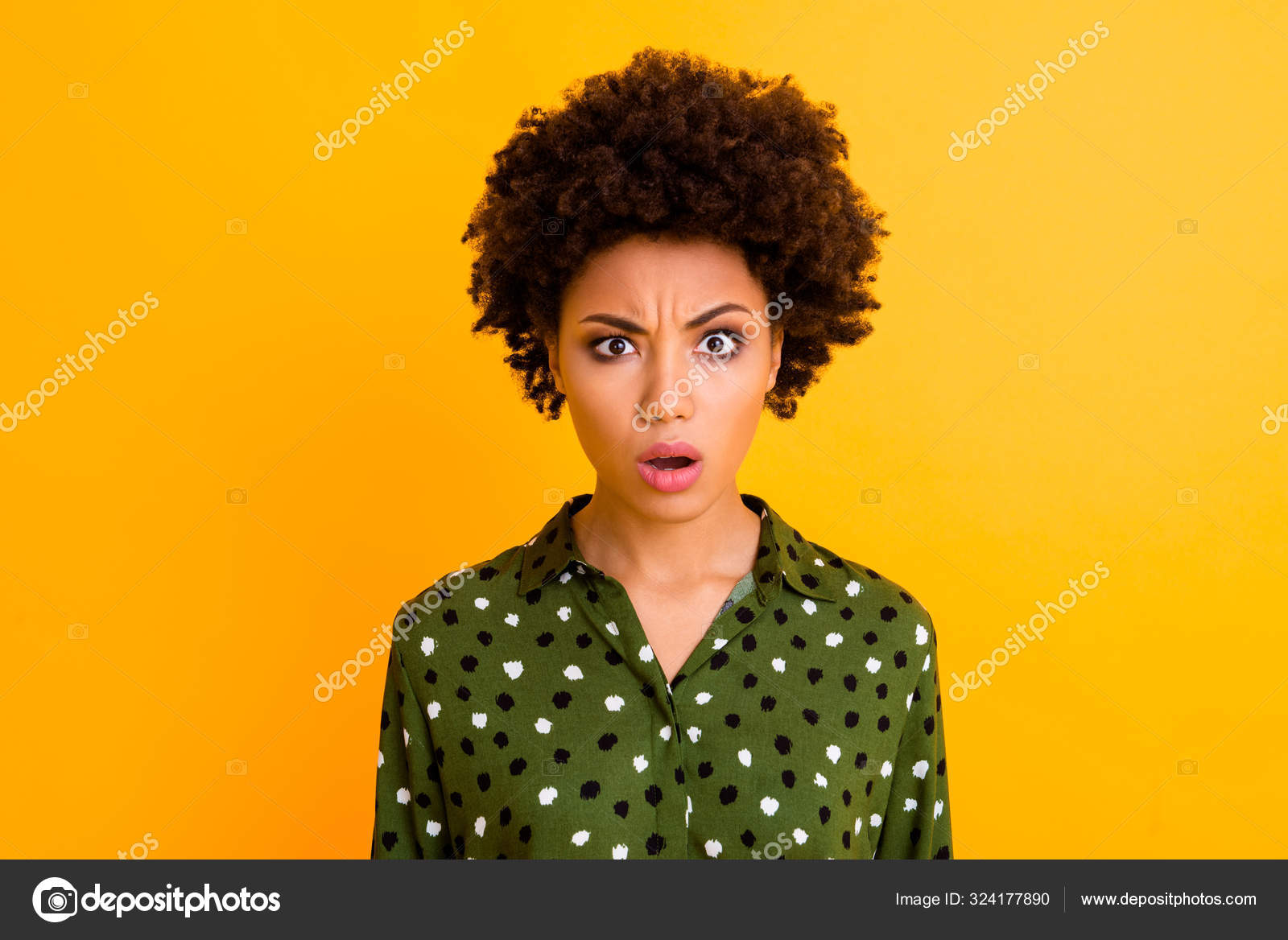 No way. Astonished afro american girl look hear incredible novelty dont ...