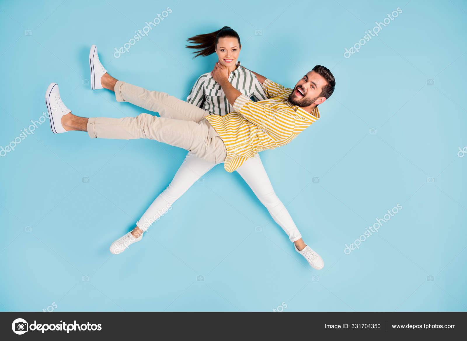 Top view above high angle flat lay flatlay lie concept full length body ...