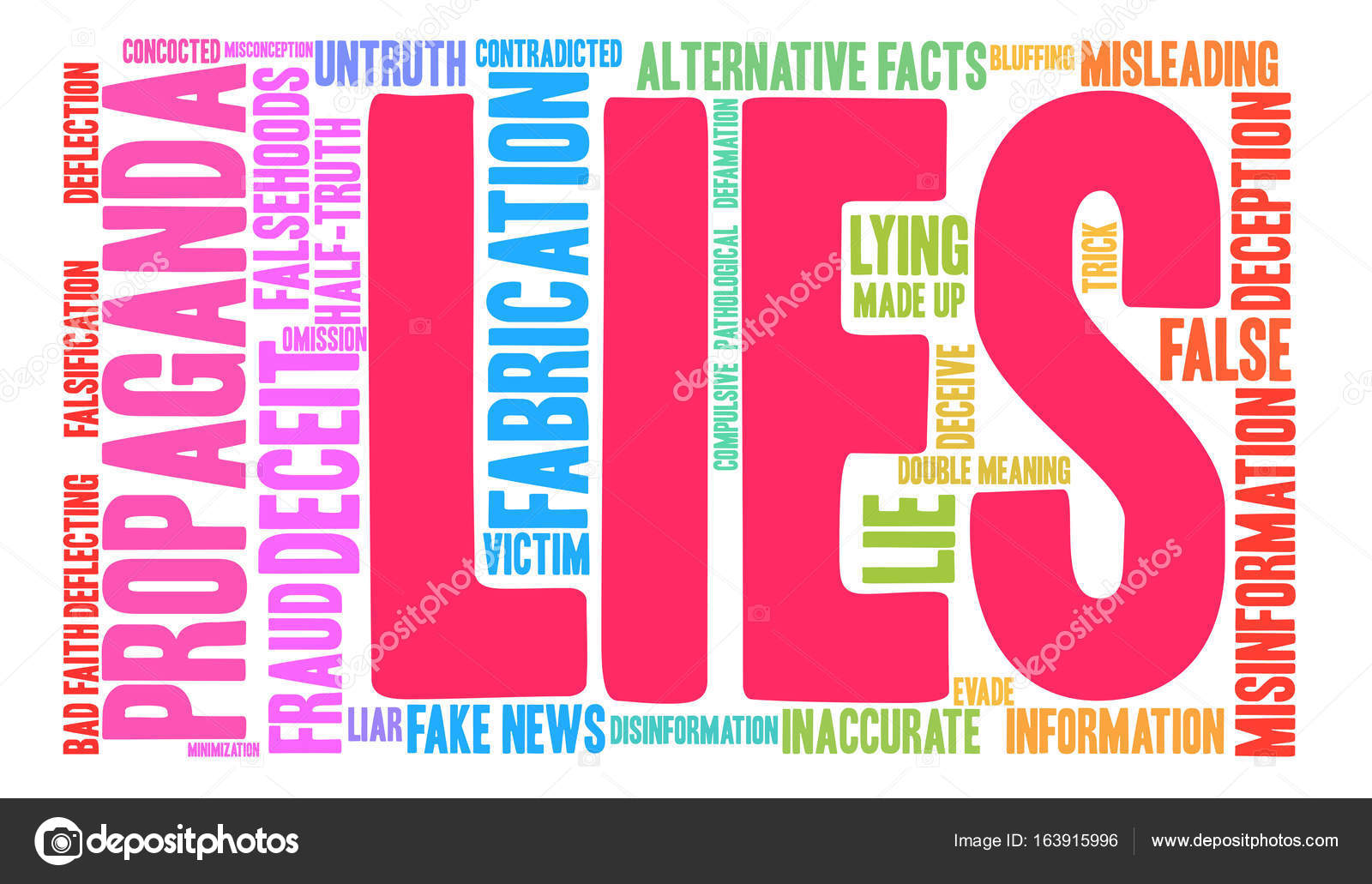 Lies Word Cloud Stock Vector Image by ©arloo #163915996