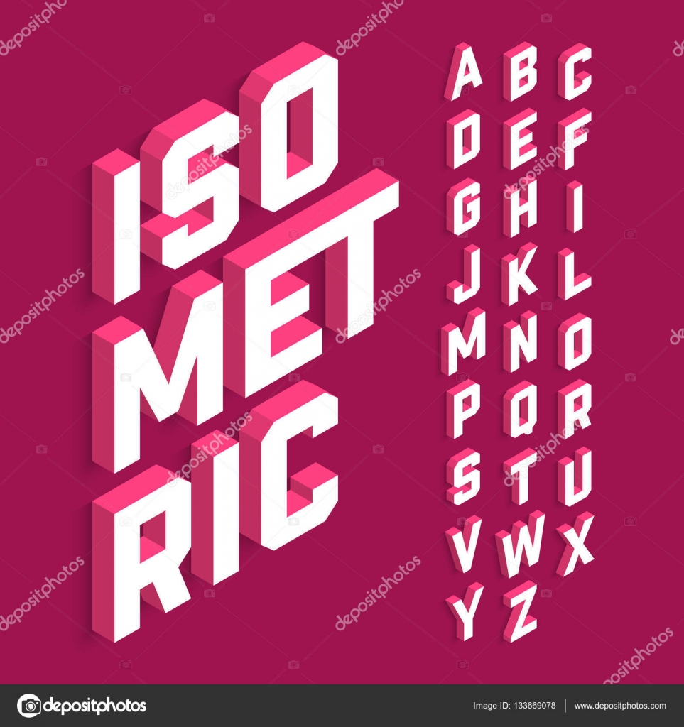 Inscriptions isometric with alphabet Stock Vector Image by ©Alhovik ...