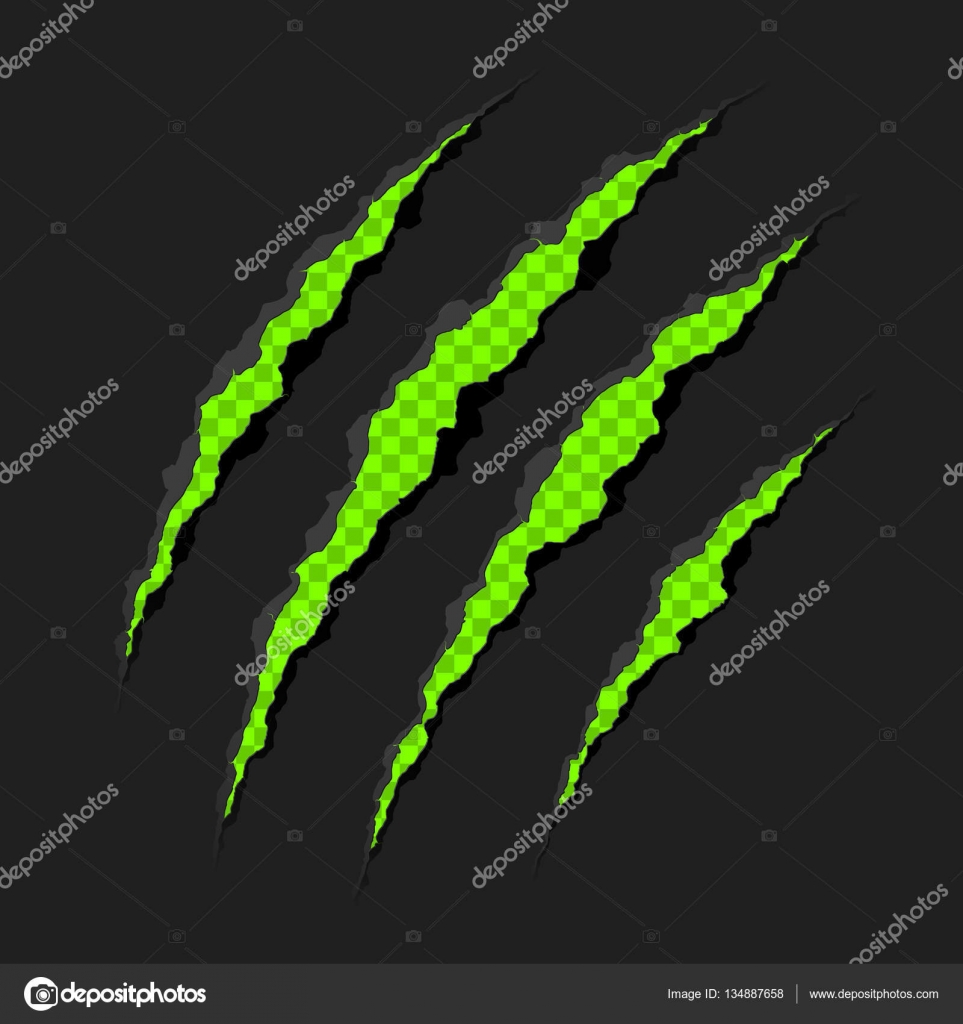 Green claws scratches Stock Vector Image by ©Alhovik #134887658