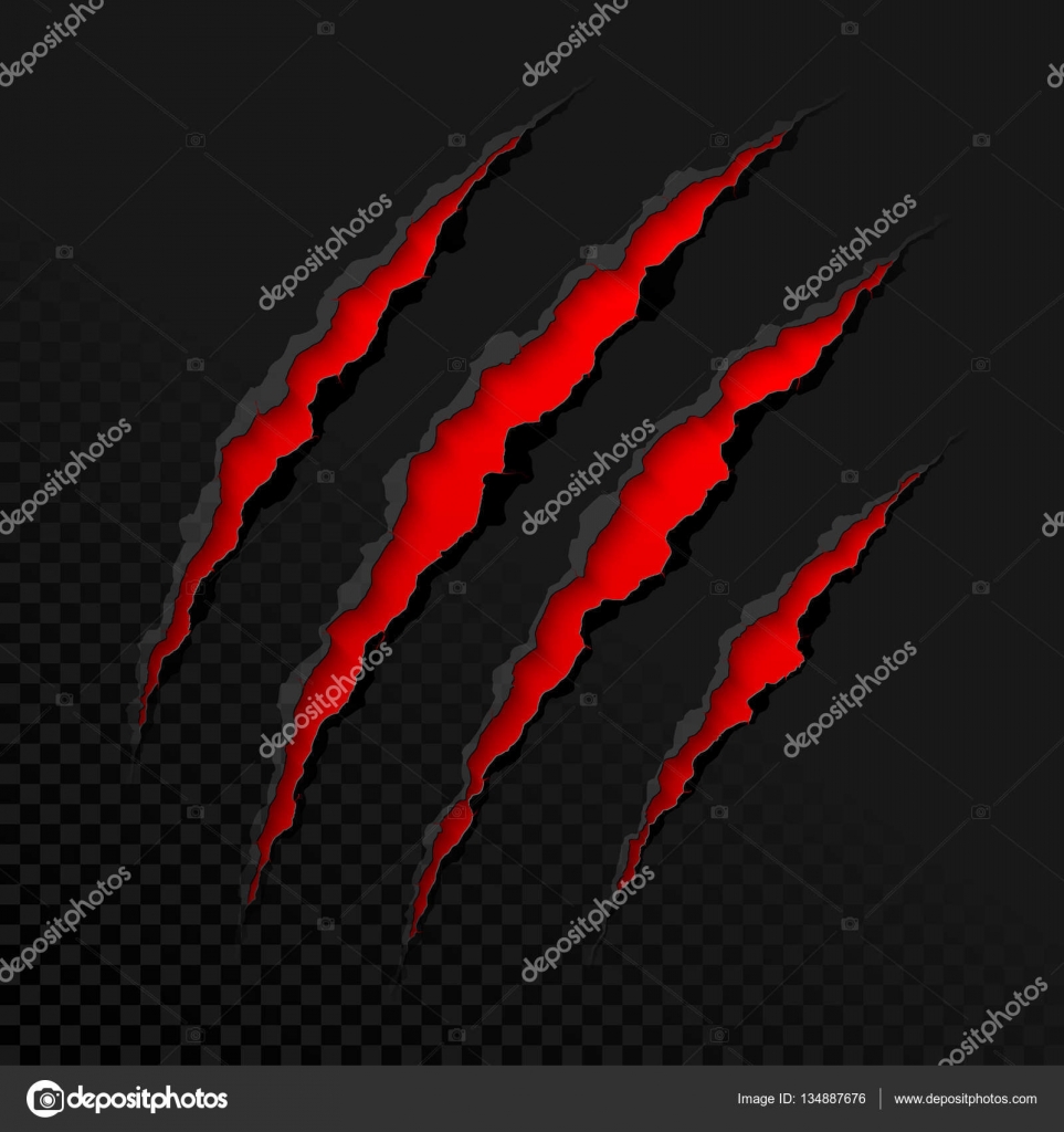 Red claws scratches Stock Vector Image by ©Alhovik #134887676