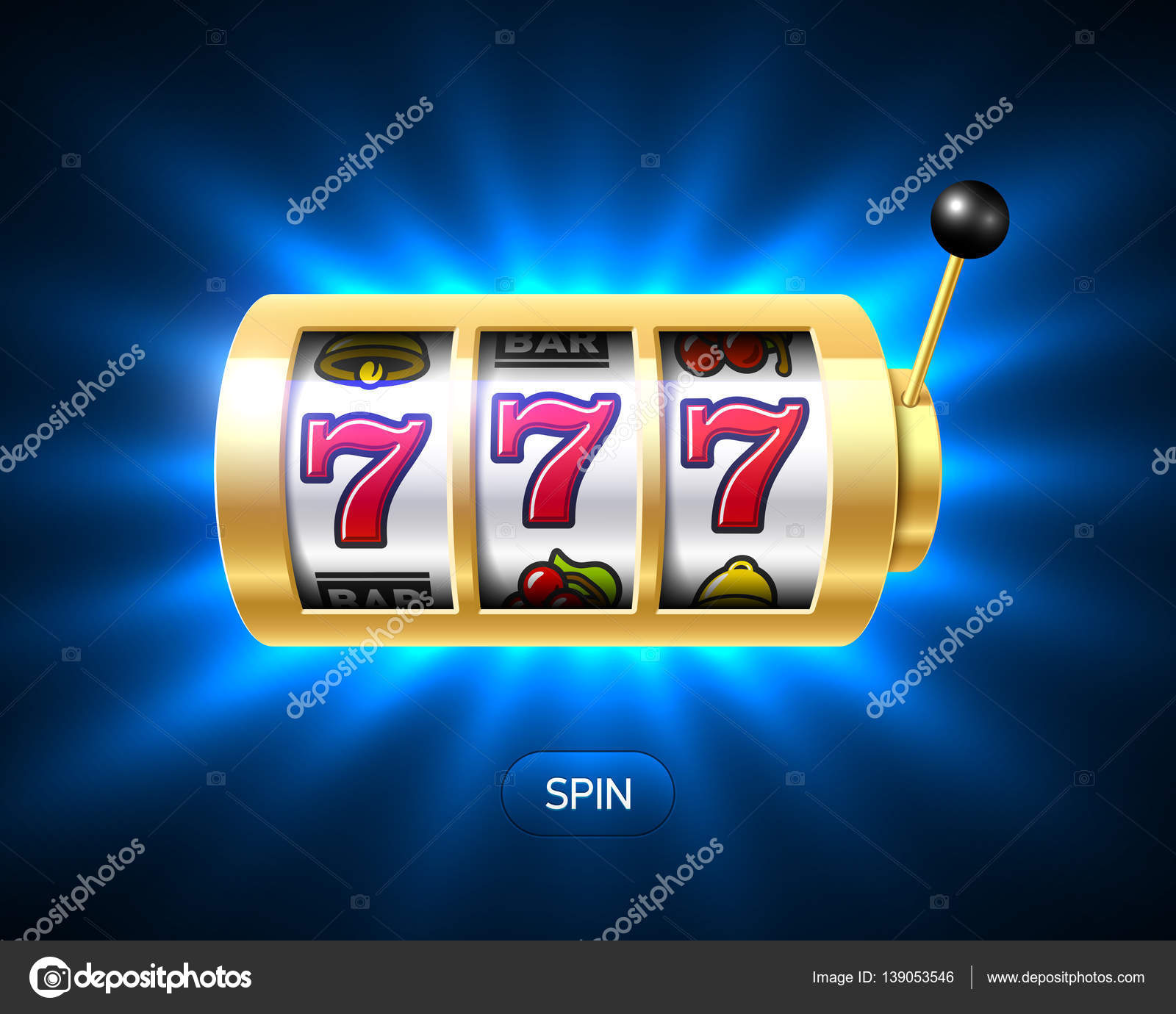 Slot machine with jackpot — Stock Vector © Alhovik #139053546
