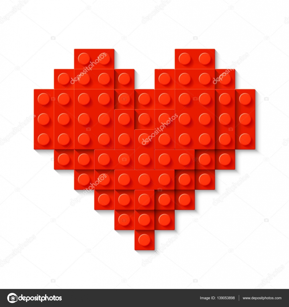 Heart shape made of blocks Stock Vector Image by ©Alhovik #139053898