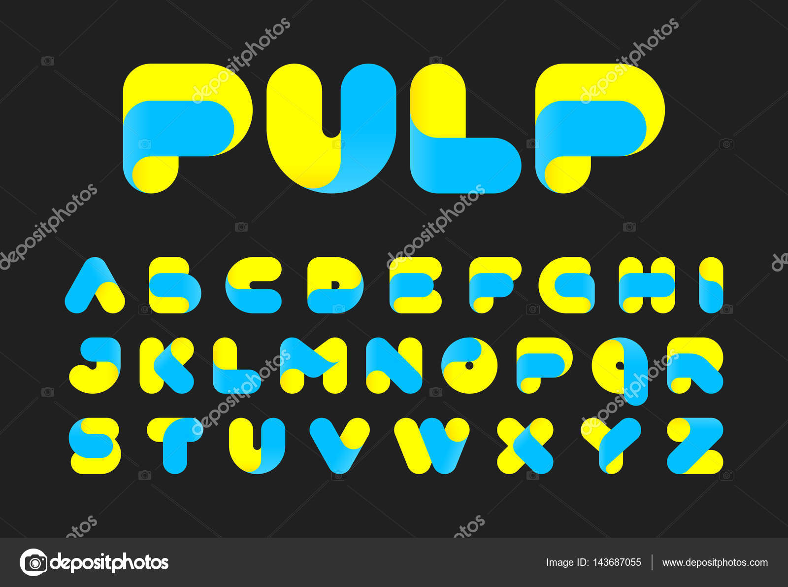 Pulp alphabet font — Stock Vector © Alhovik #143687055