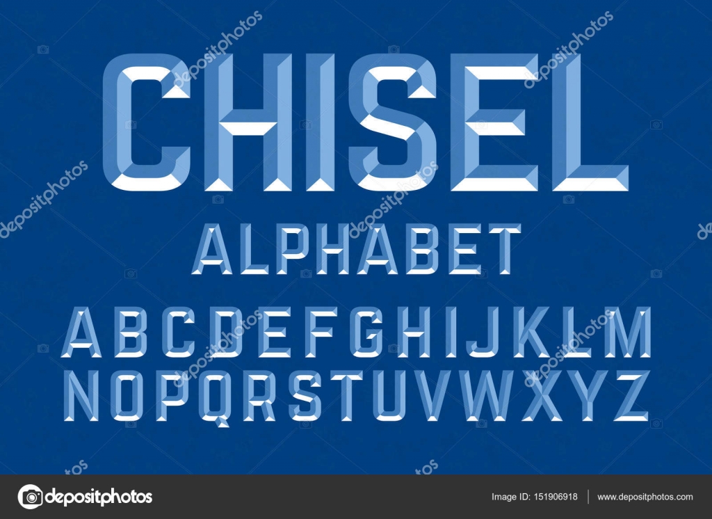 Chisel style font ⬇ Vector Image by © Alhovik | Vector Stock 151906918