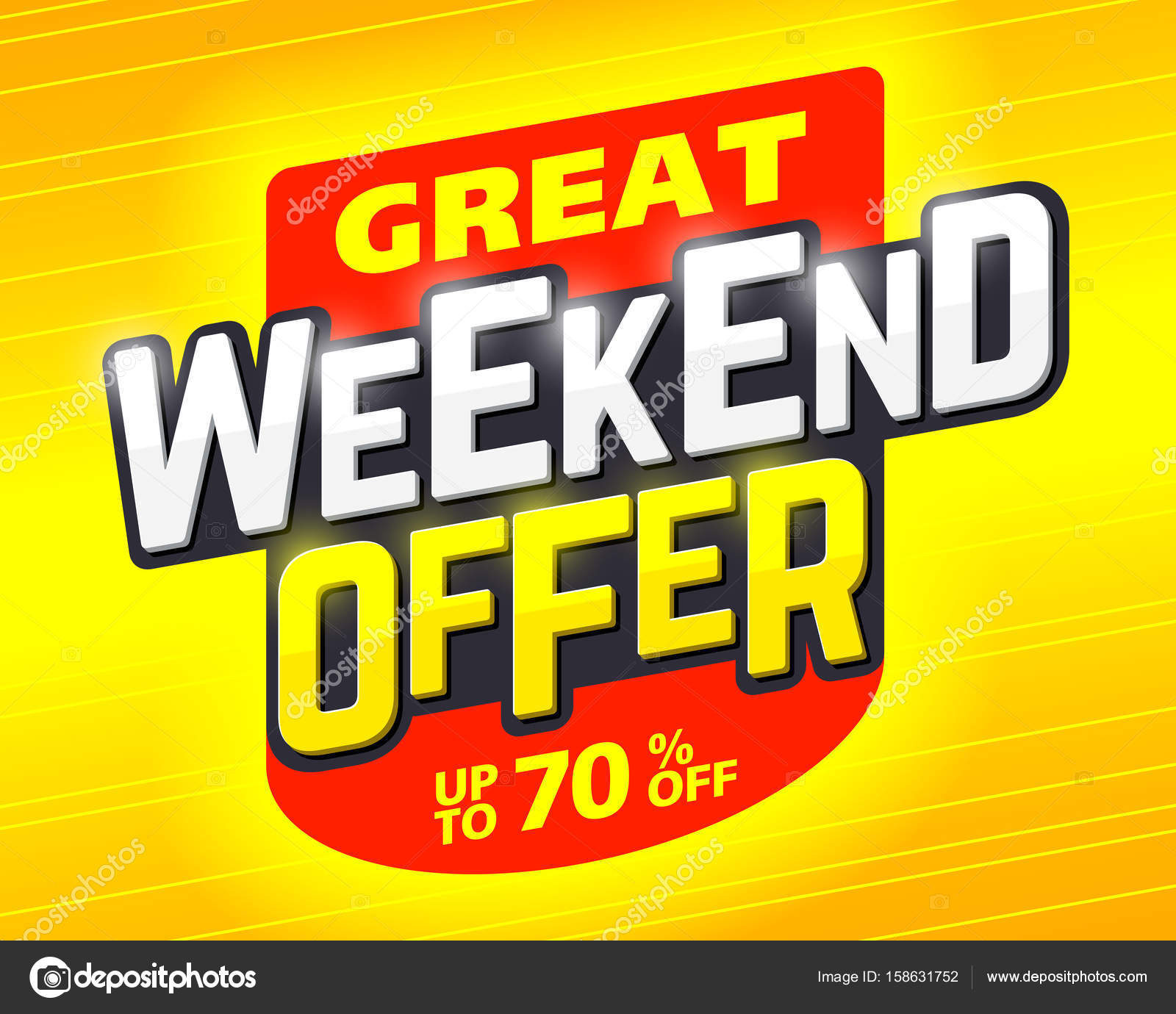 Great weekend offer banner Stock Vector Image by ©Alhovik #158631752