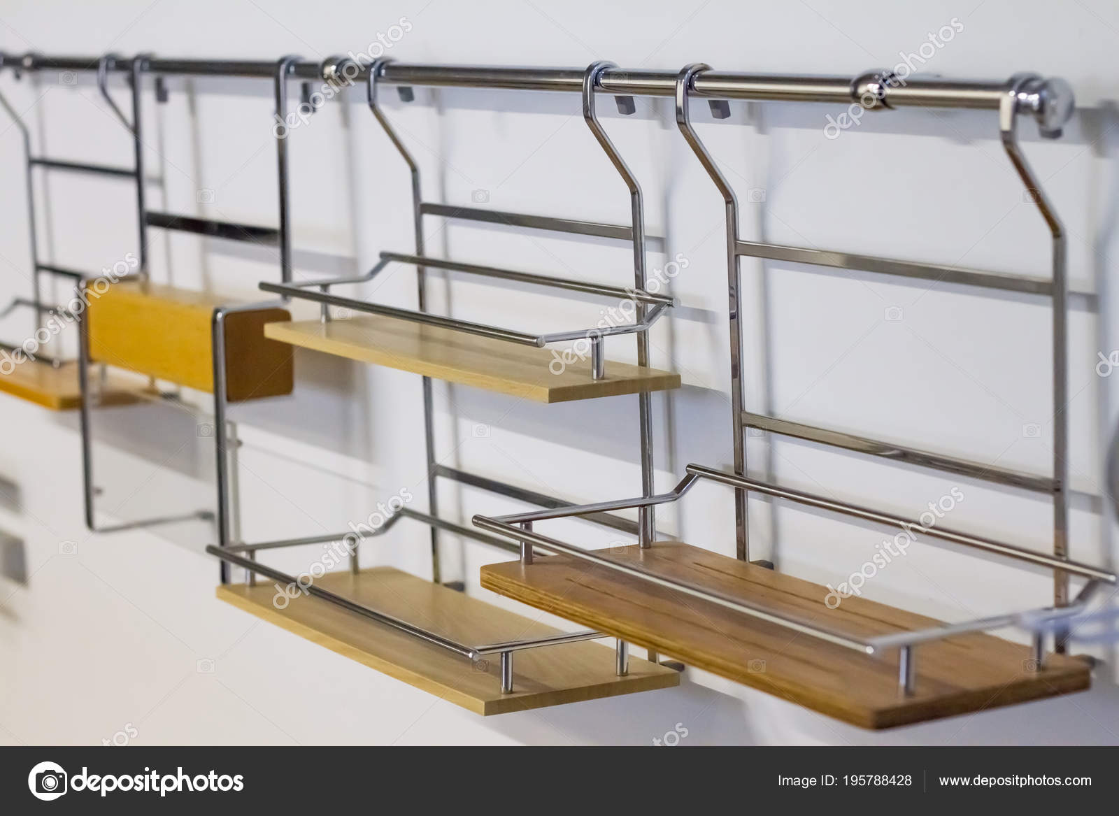 Railing system in the kitchen. ⬇ Stock Photo, Image by © Ramann #195788428