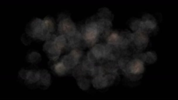 4k Explosion smoke fume particles battle background. — Stock Video ...