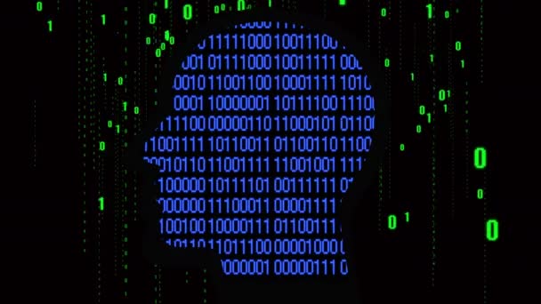 4k The Matrix style binary code.Seamless loop.abstract future tech ...