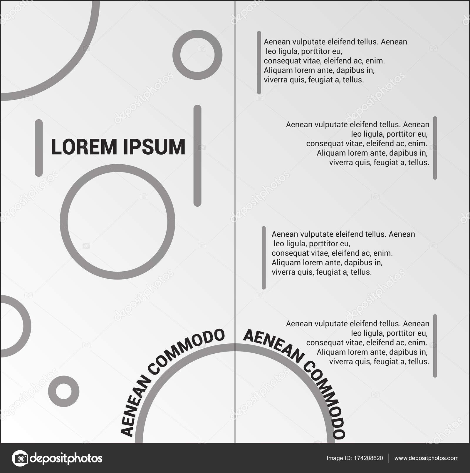 Poster flyer pamphlet brochure cover design layout with circle shape ...