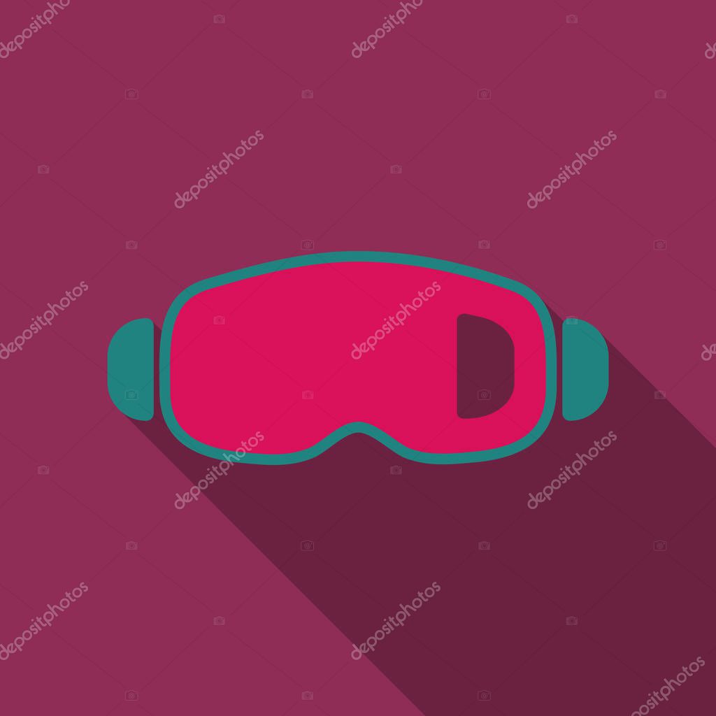 Máscara de esquí aislada en blanco. Gafas de snowboard. Equipamiento ...