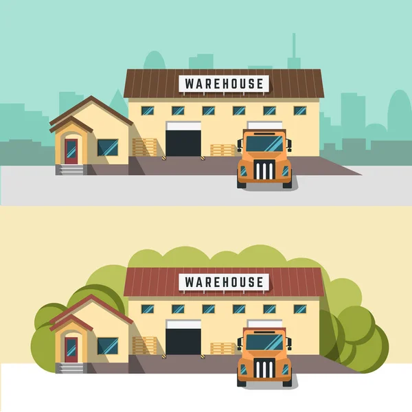 ᐈ Warehouse clip art stock vectors, Royalty Free distribution center ...