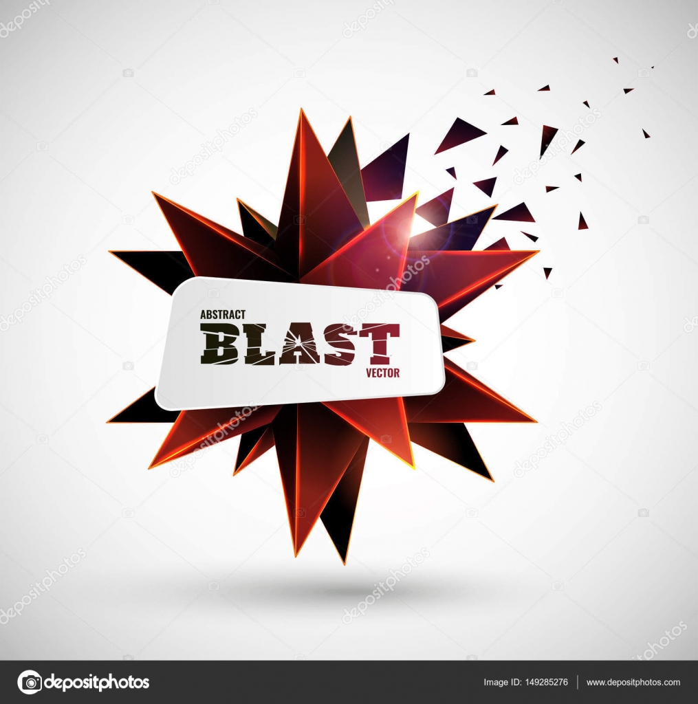Abstract explosion. Vector polyhedron. Stock Vector Image by ©Makalo86 ...