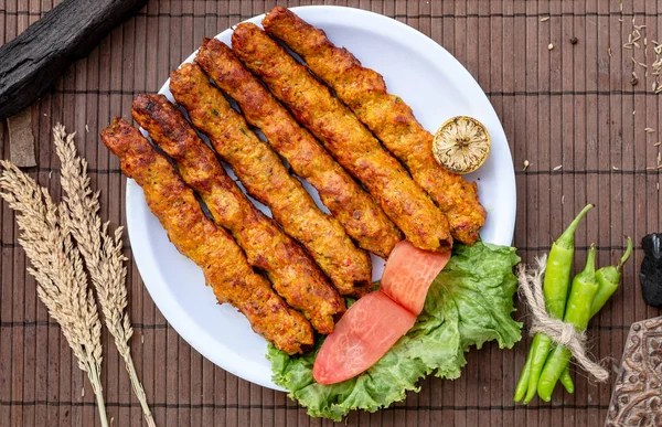 Chicken afghani kabab Stock Photos, Royalty Free Chicken afghani kabab ...