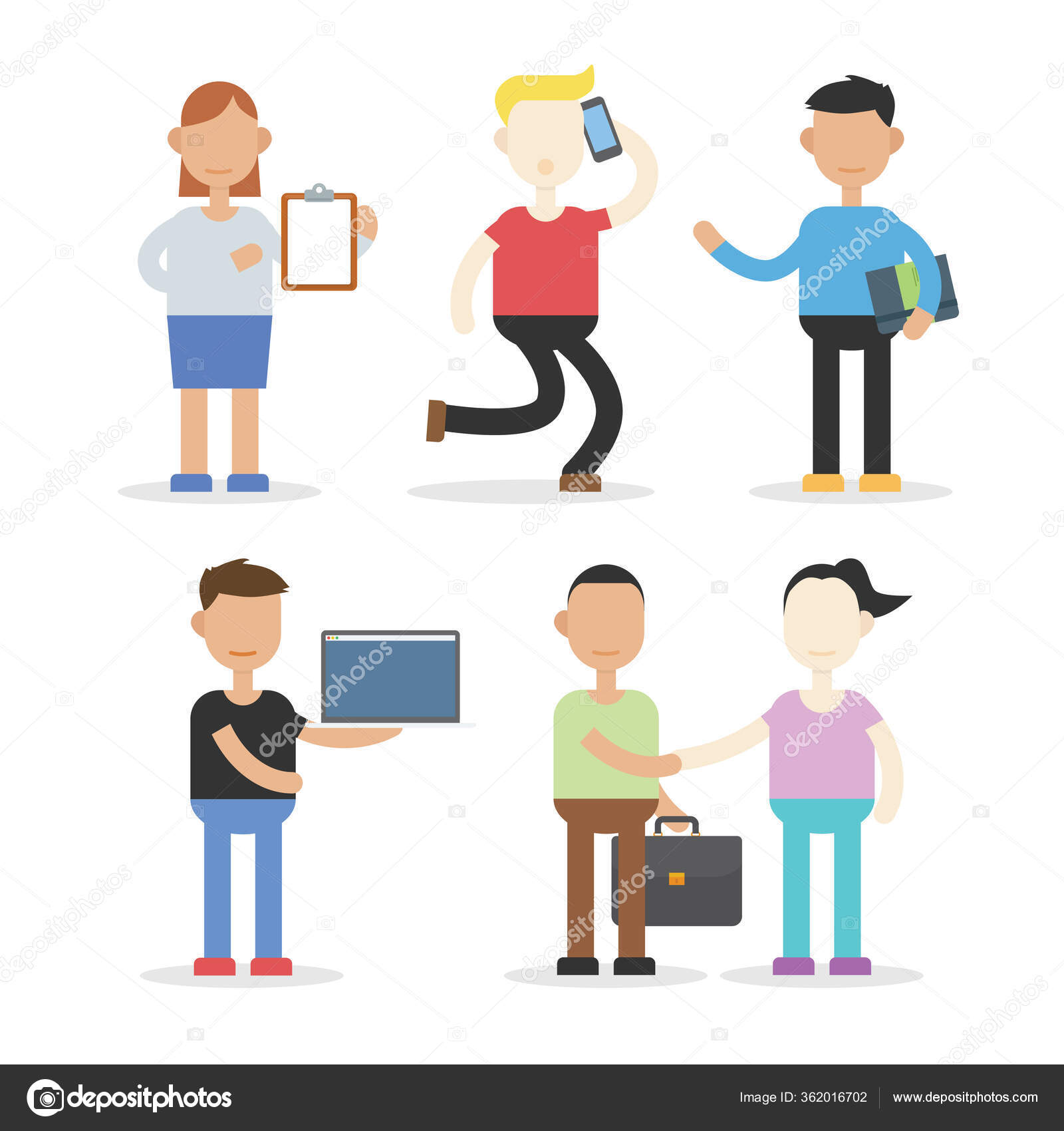 People Business Activity Lot Variation Cartoon Style Stock Vector by ...