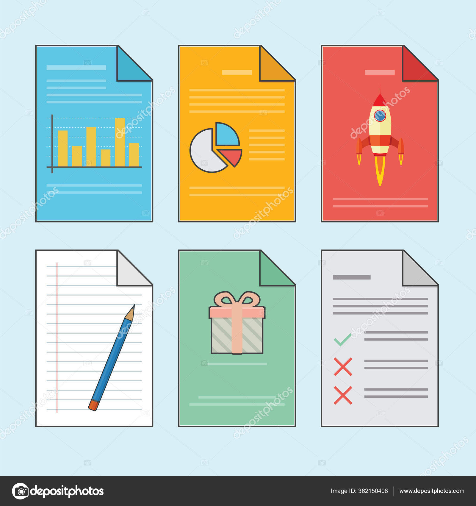 Document Concept Cartoon Style Variation Stock Vector by ©vintagio ...