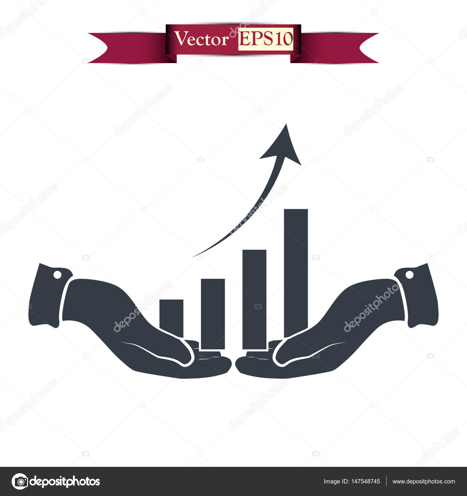 Chart icon, vector illustration. Flat design style Stock Vector by ...