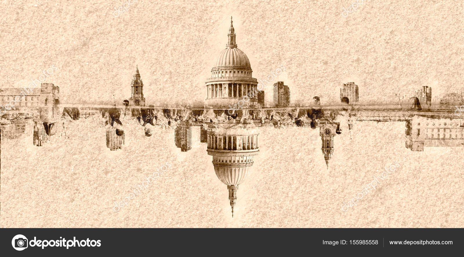 Abstract Vision Dome of St Pauls Cathedral London — Stock Photo ...