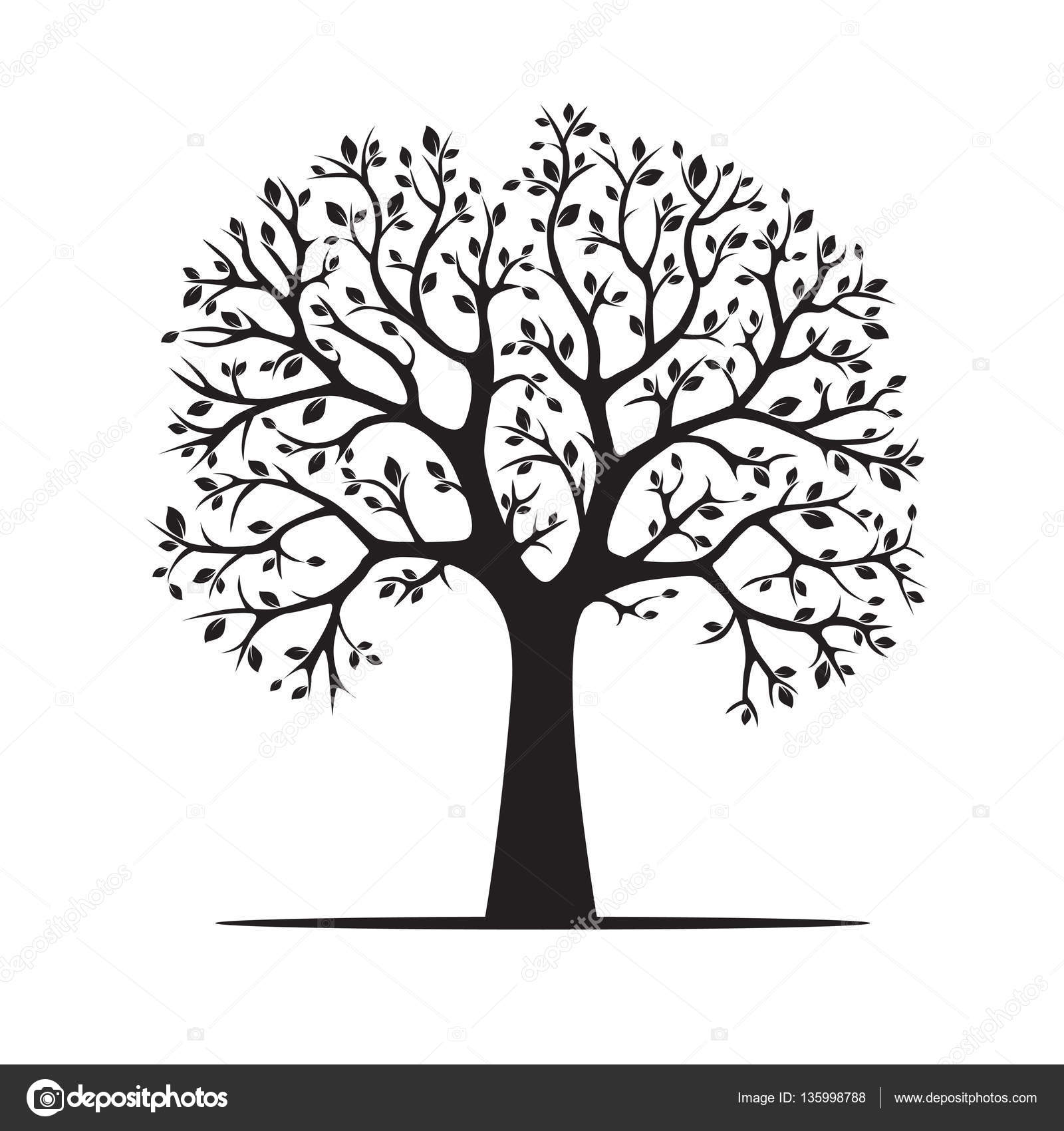 Black Tree. Vector Illustration Stock Vector by ©rolandtopor 135998788
