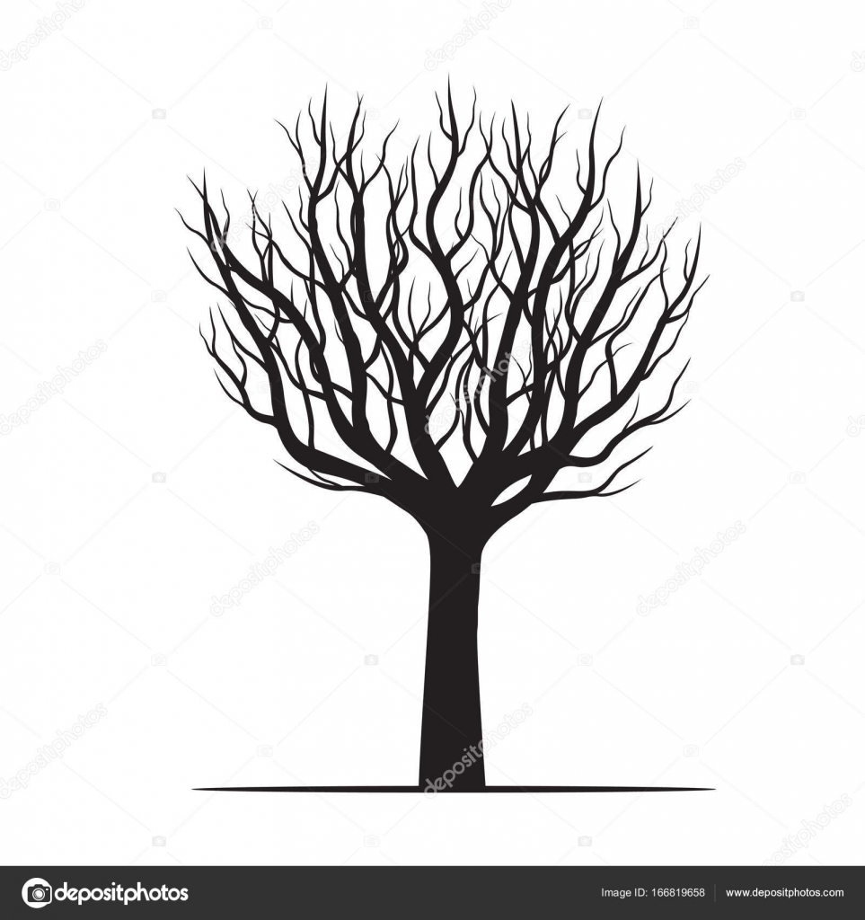 Black Tree. Vector Illustration. Stock Vector by ©rolandtopor 166819658