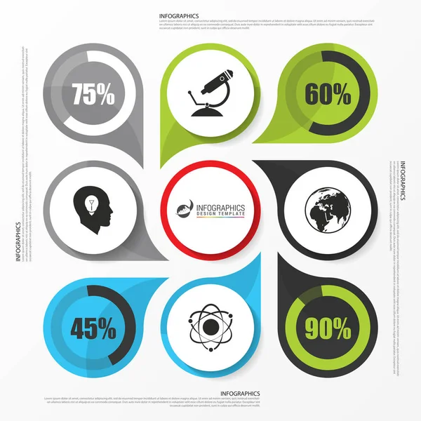Infographic design. Report template with location pointer. Vector Stock Vector Image by ...