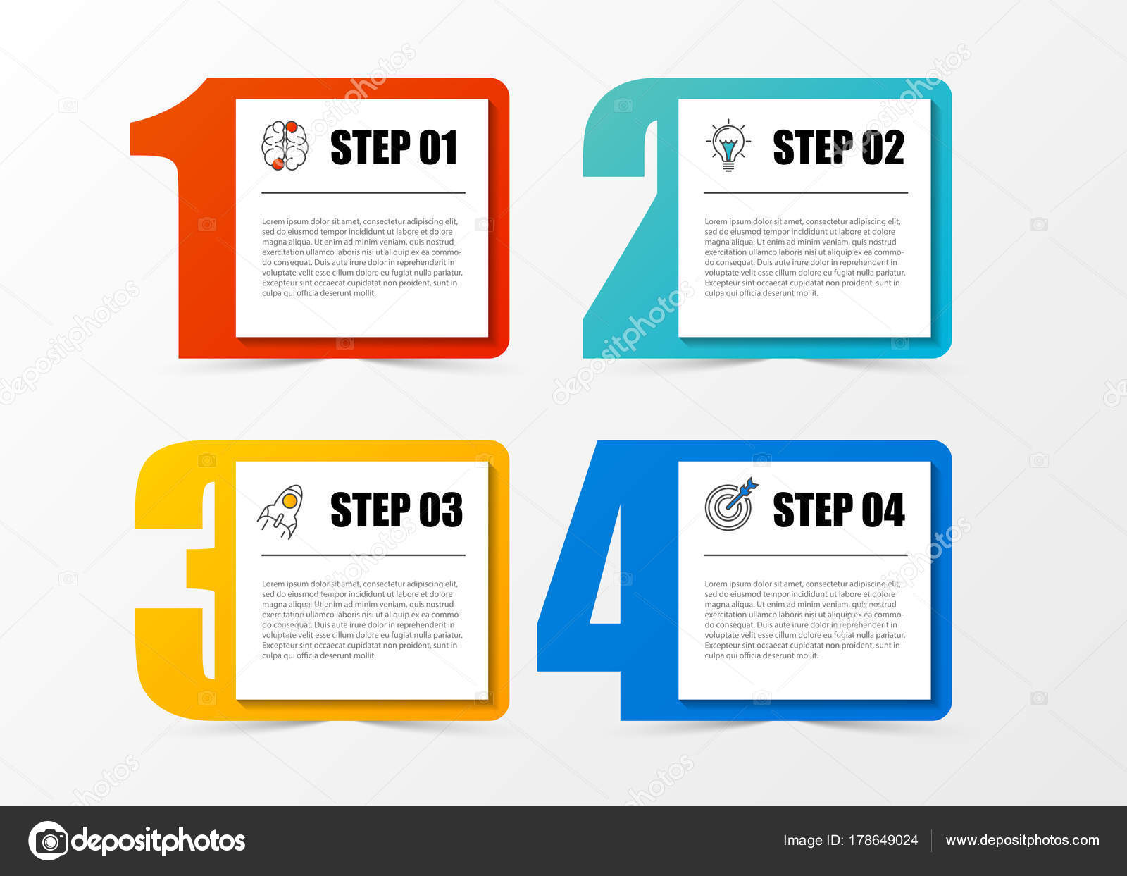 Infographic design template with 4 steps. Vector ⬇ Vector Image by ... Infographic design template with 4 steps. Vector ⬇ Vector Image by ...