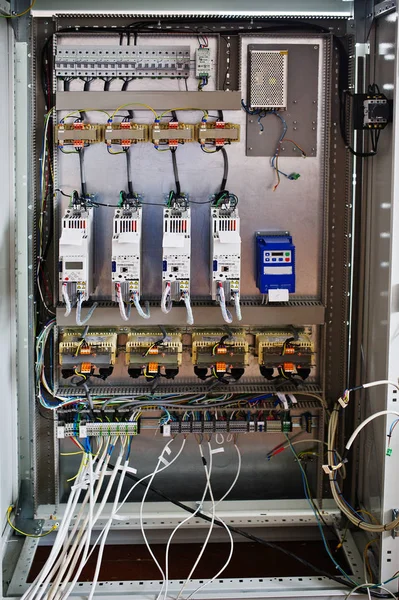 Electrical panel, electric meter and circuit breakers. Electric - Stock ...