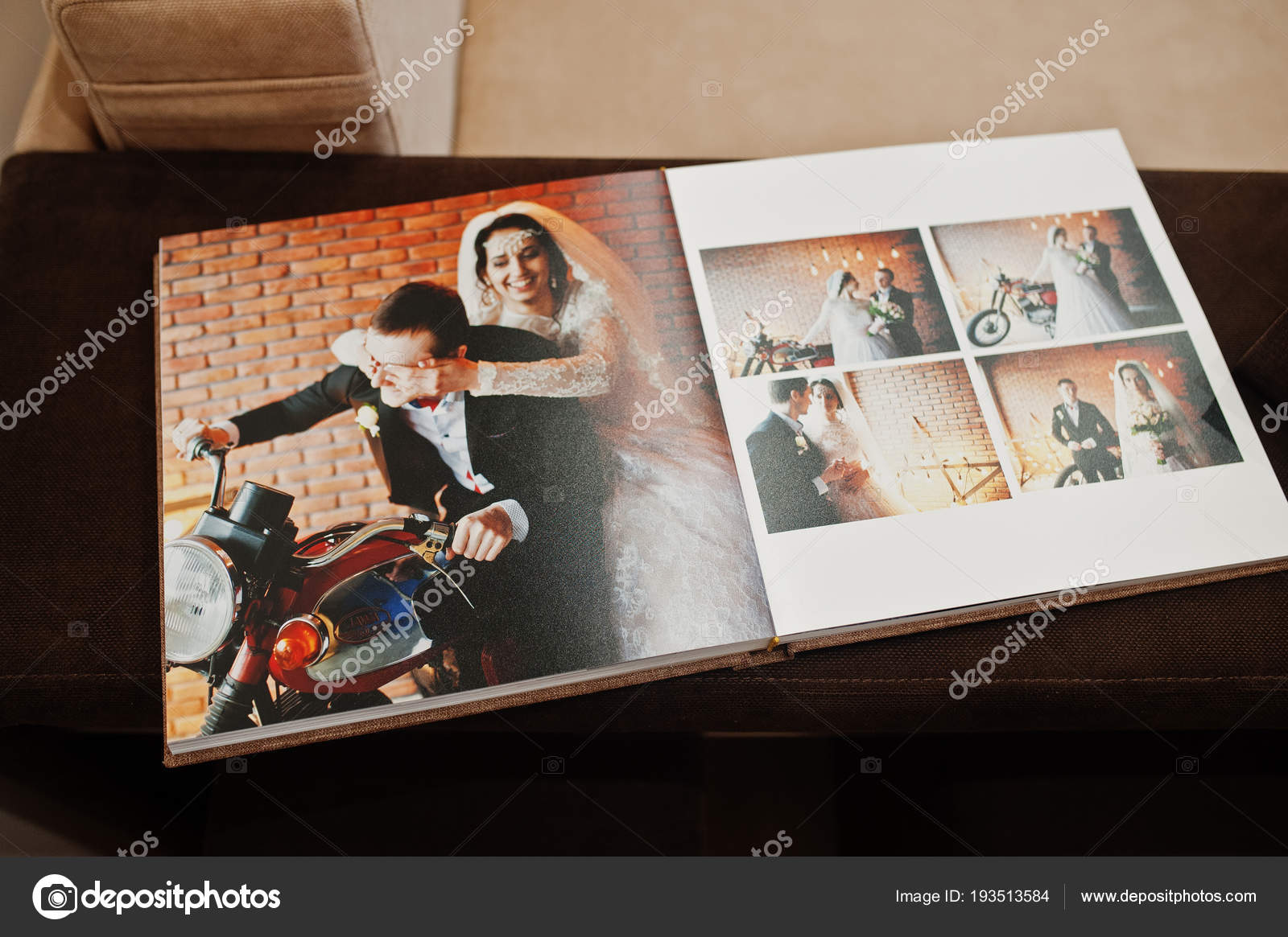 Open pages of wedding book or album. Stock Photo by ©ASphoto777 193513584