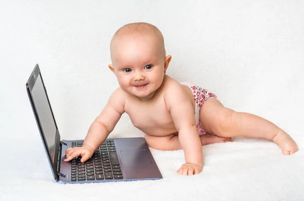 Baby with computer Stock Photos, Royalty Free Baby with computer Images ...