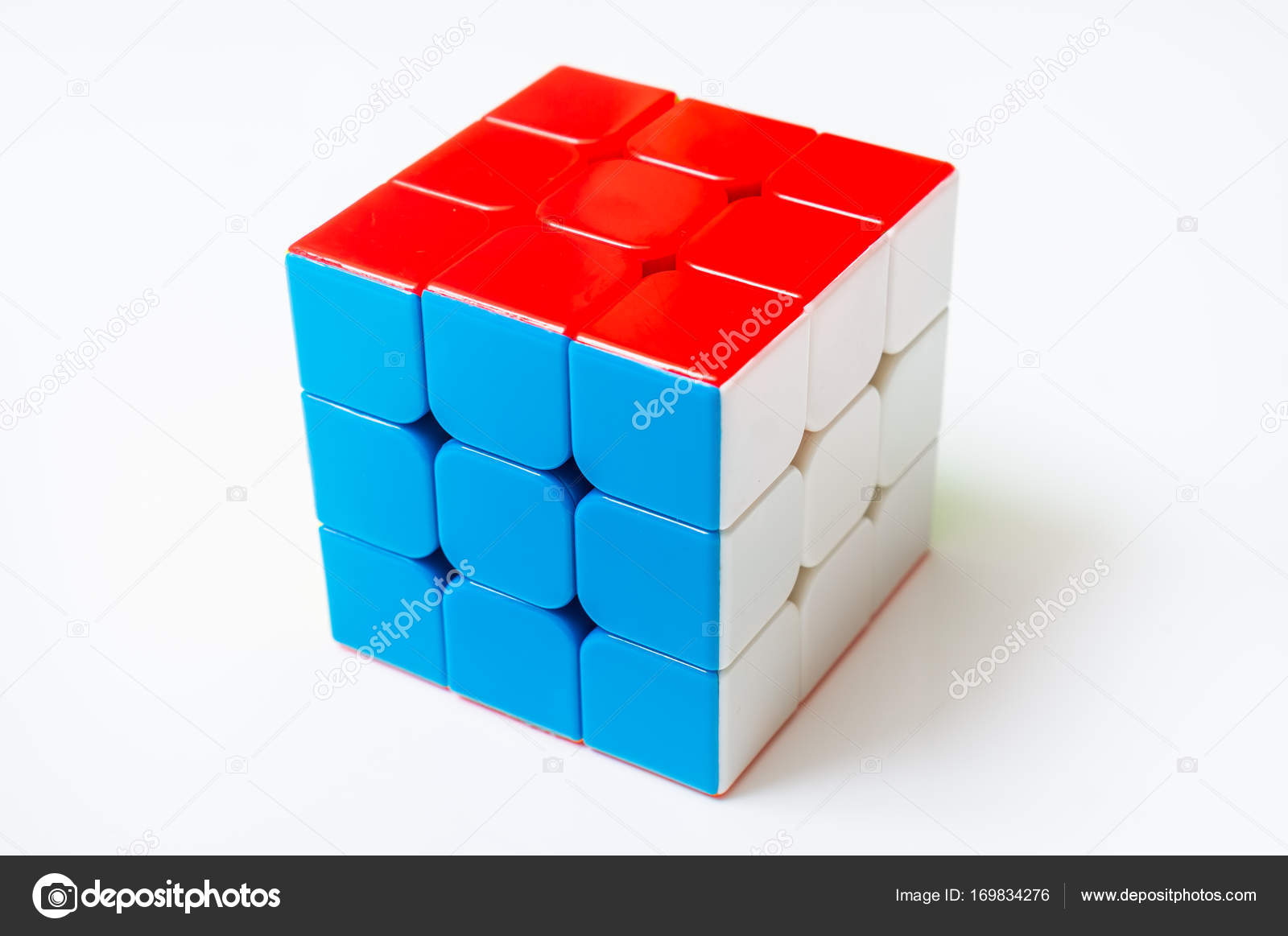 Rubik's cube isolated on white background – Stock Editorial Photo ...