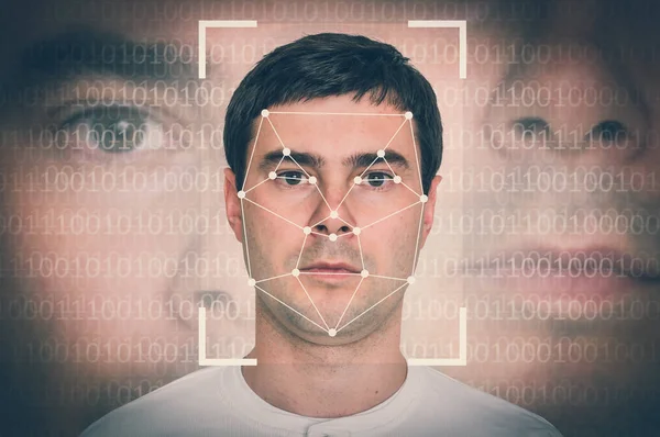 Man face recognition - biometric verification concept Stock Photo by ... Man face recognition - biometric verification concept Stock Photo by ...