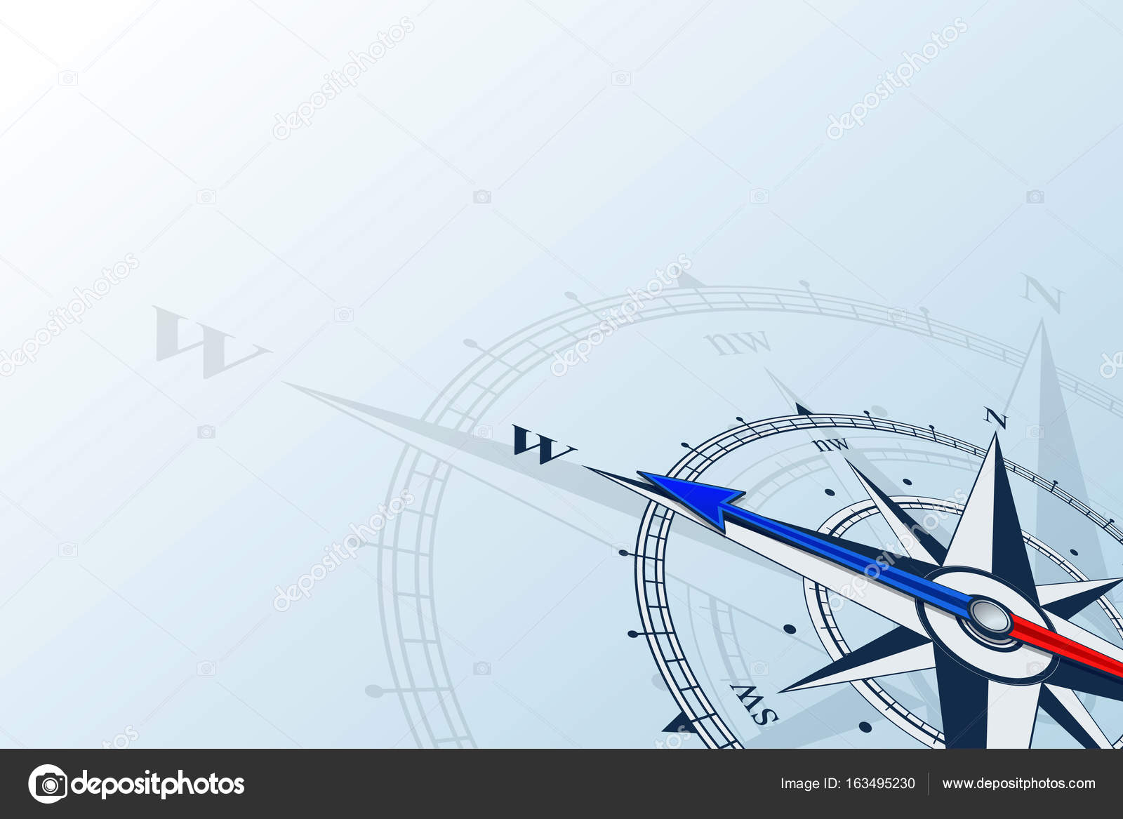 Compass west background Stock Photo by ©Sid10 163495230