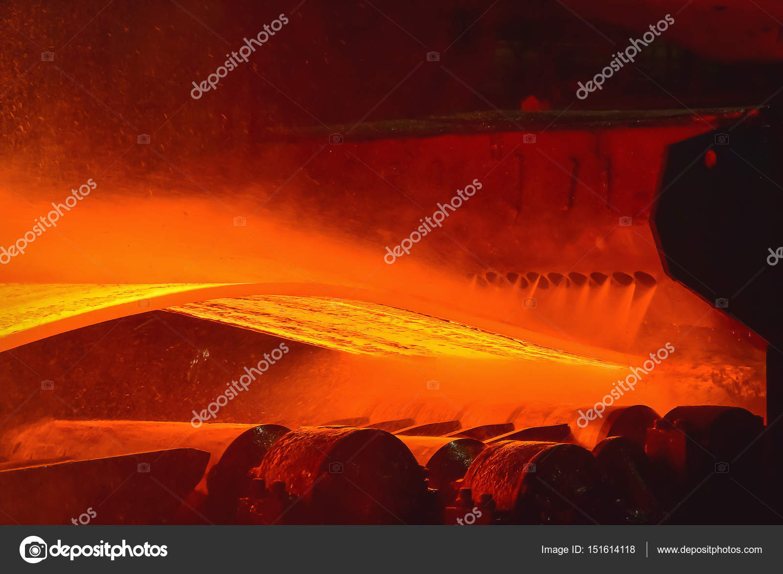 Hot-rolled steel process in steel industry — Stock Photo © nuttawutnuy #151614118