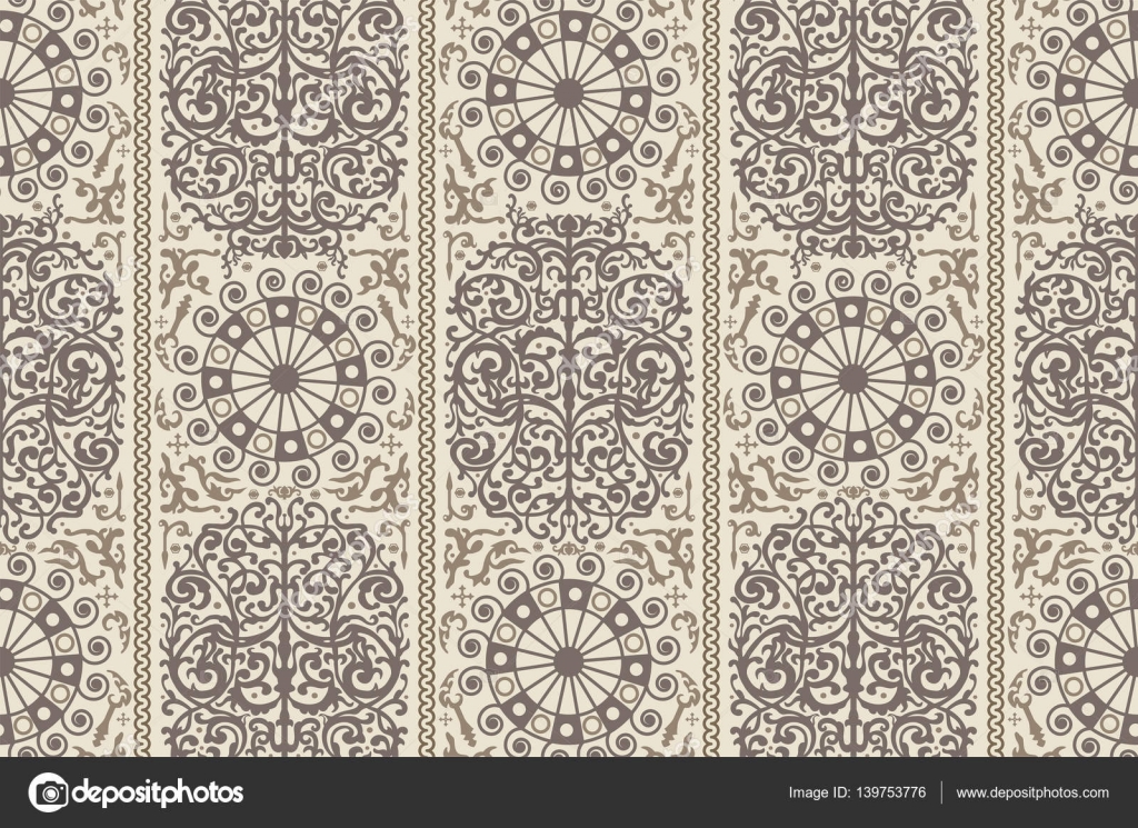 Beige ancient vintage seamless ornamental texture. Vector illustration ...