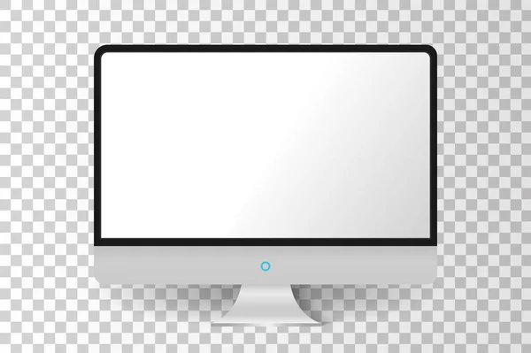 Realistic computer monitor isolated on transparent background. Vector ...