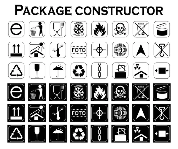 Cardboard packaging symbols Vector Art Stock Images | Depositphotos