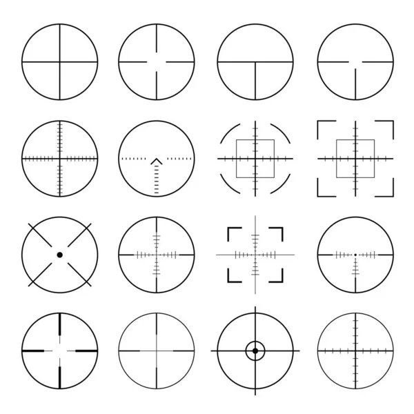 Sniper rifle aim isolated on white. Crosshair target choose destination ...