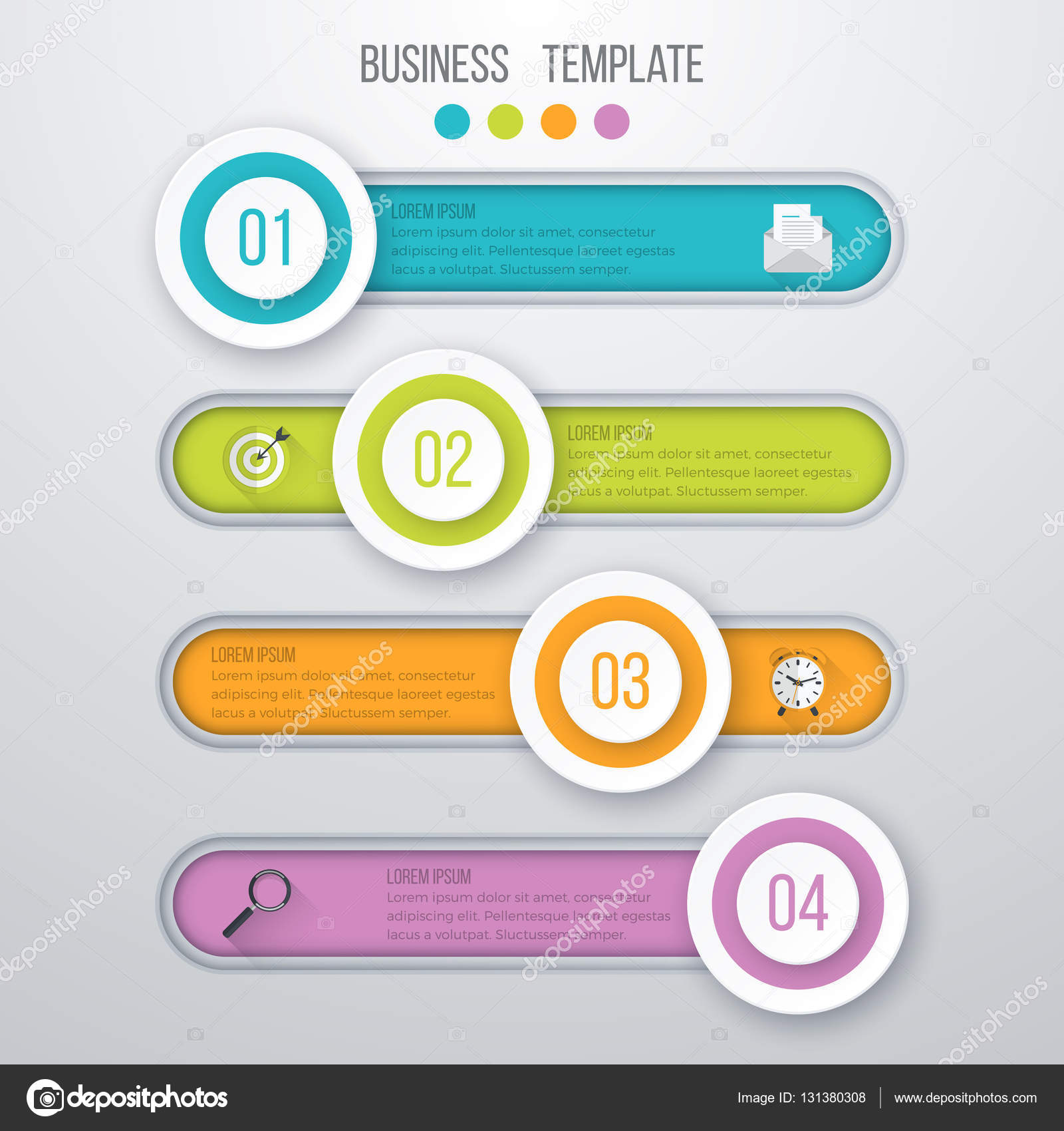 Vector illustration infographics four options Stock Vector by ©Amelisk ...