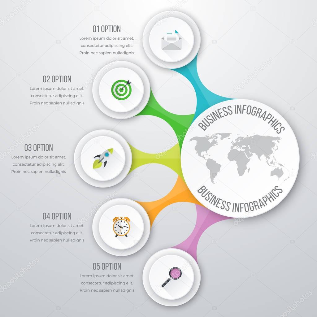 Infograf as de ilustraci n vectorial cinco opciones 2024