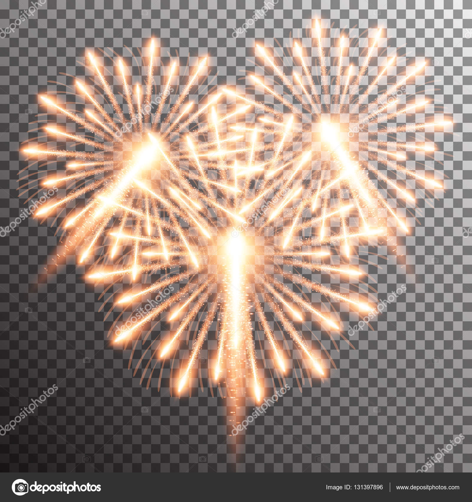Isolated realistic vector fireworks Stock Vector Image by ©Amelisk ...