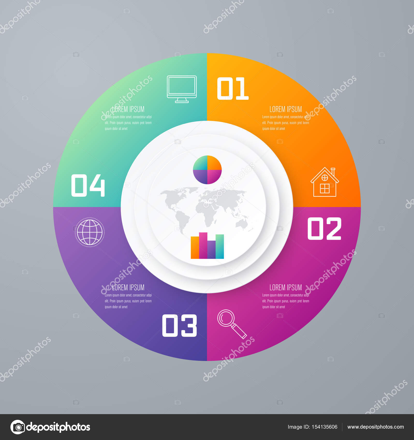 Emplate for cycle diagram, graph, presentation Stock Vector Image by ...