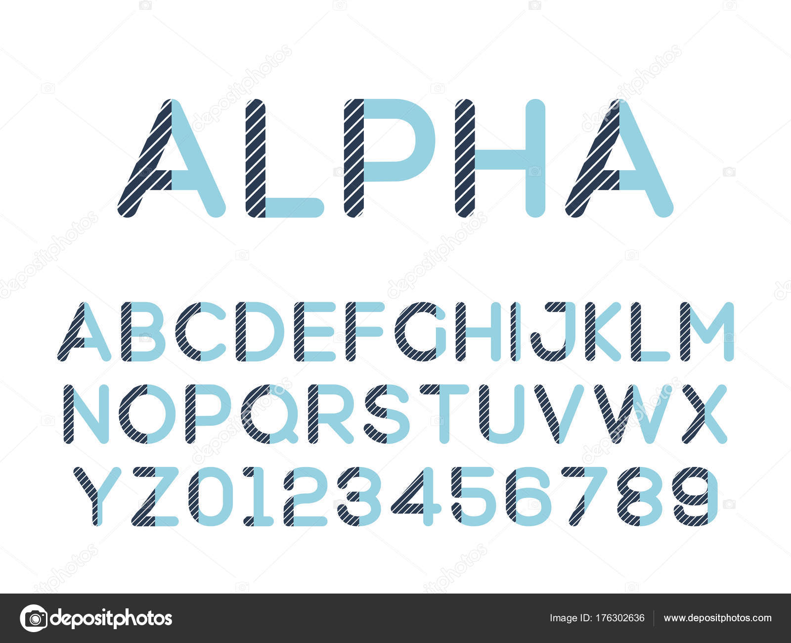 Vector of modern stylized font. Alphebet Stock Vector Image by ©Amelisk ...