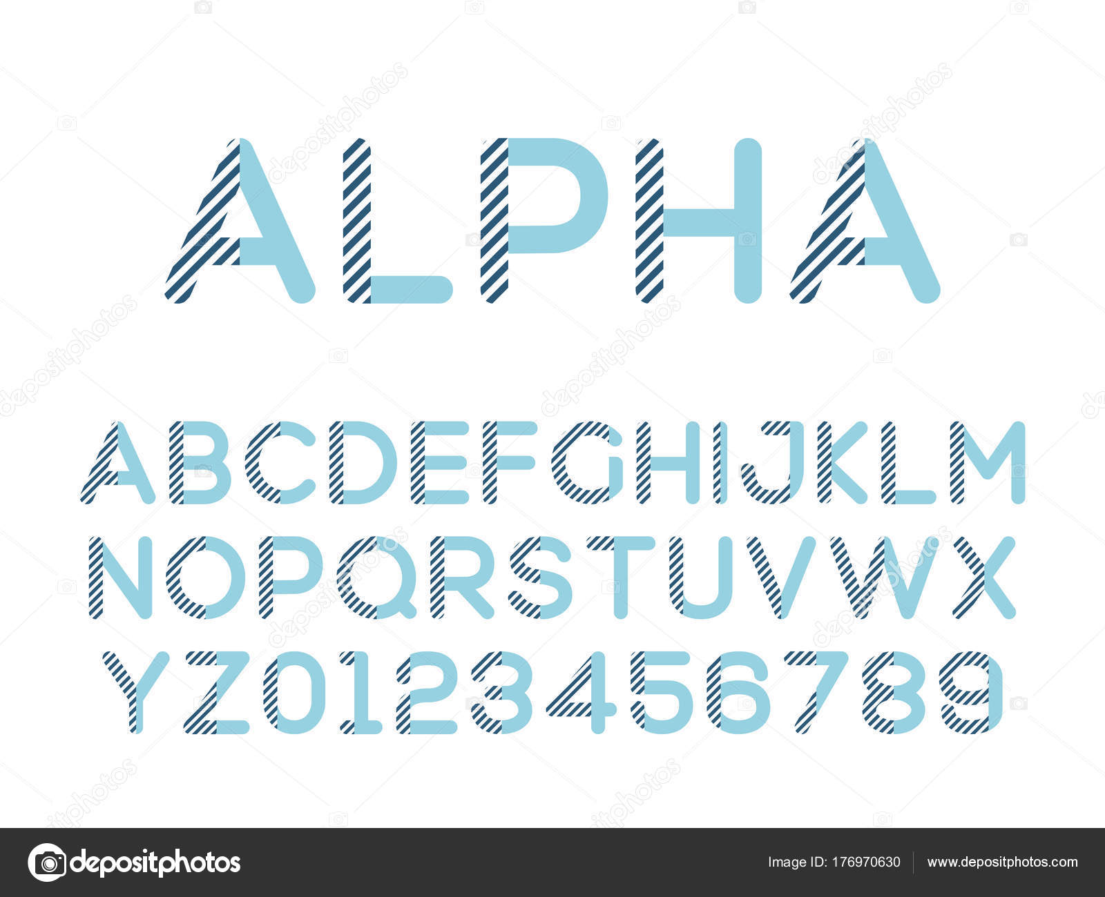 Vector of modern stylized font. Alphebet Stock Vector Image by ©Amelisk ...